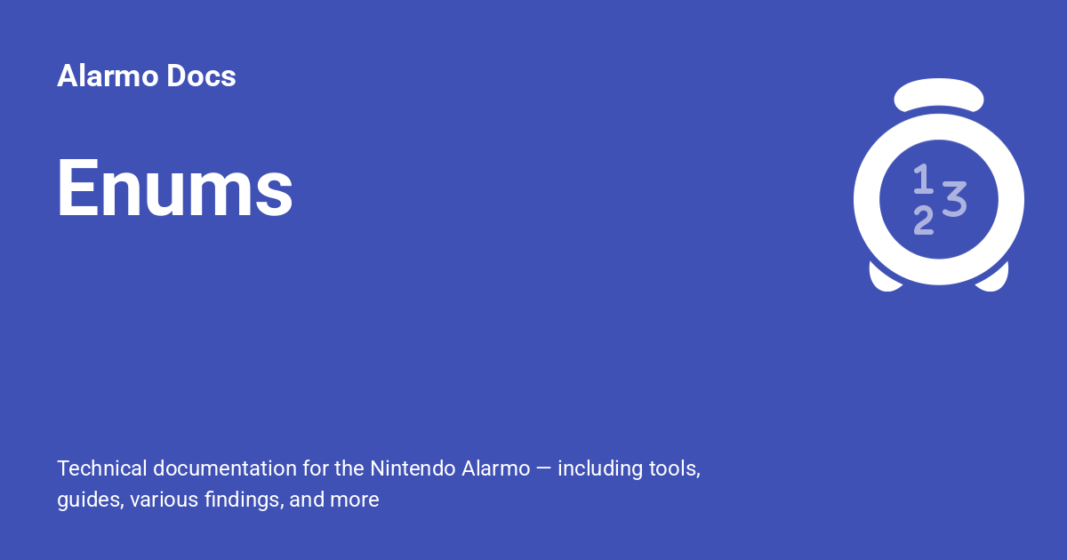 Enums - Alarmo Docs