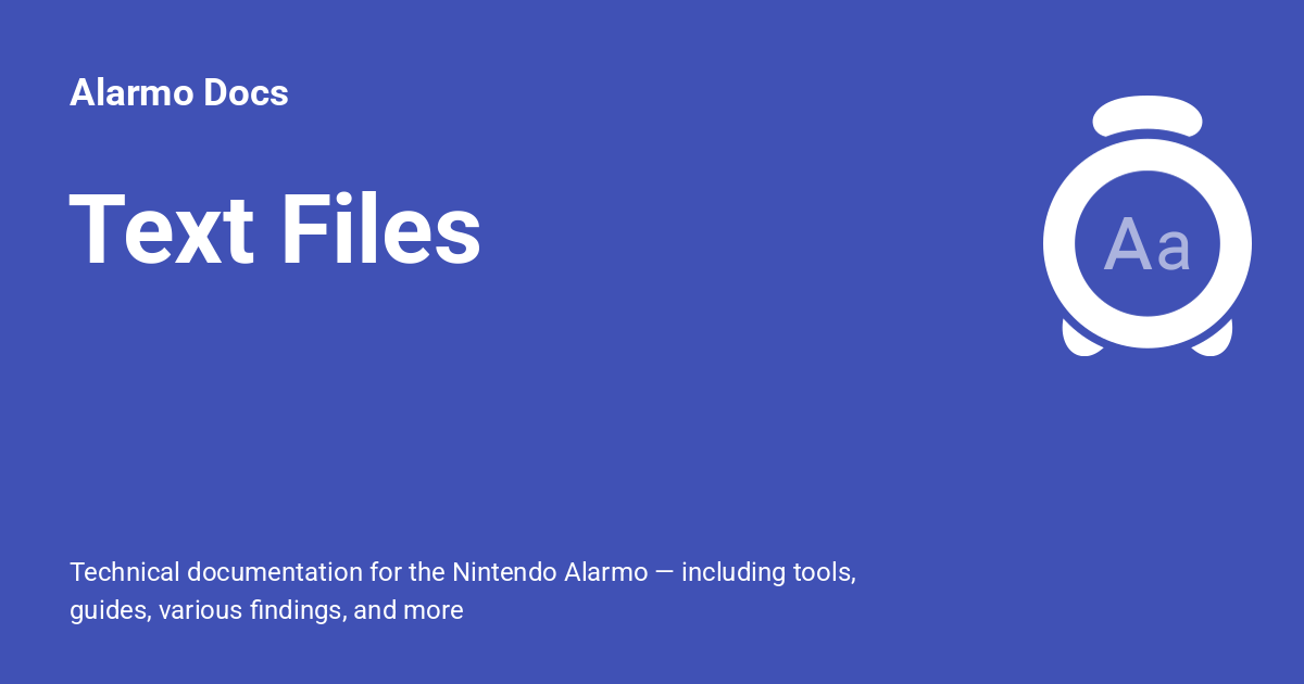 Text Files - Alarmo Docs