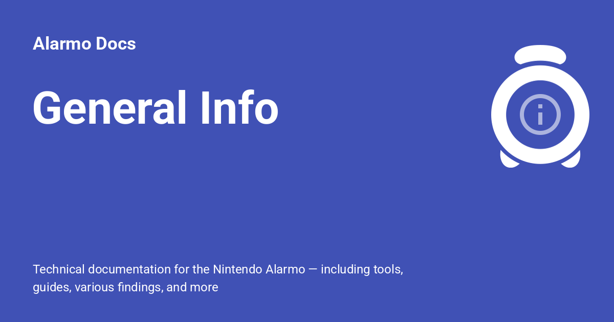 General Info - Alarmo Docs