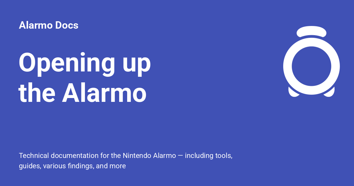 Opening up the Alarmo - Alarmo Docs